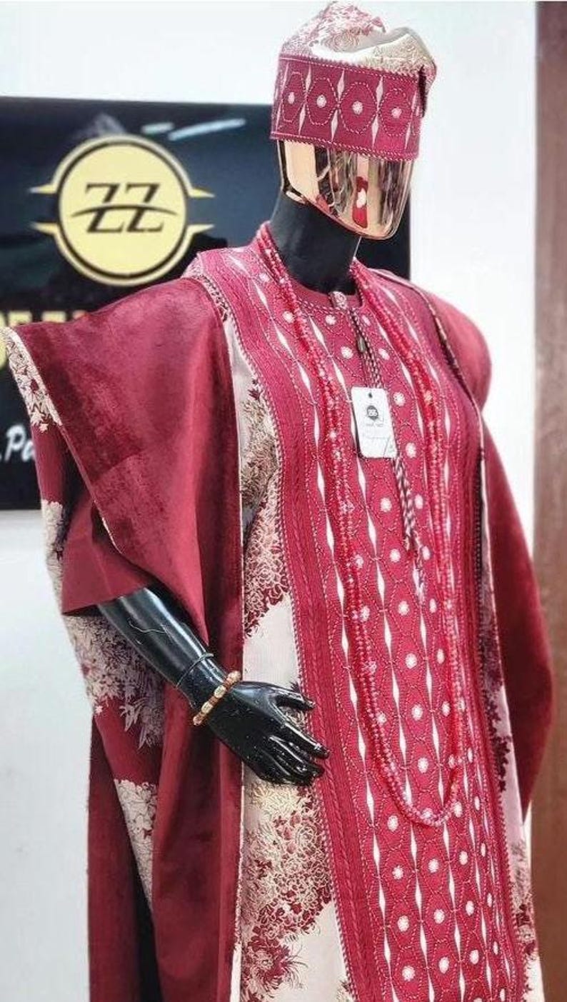 Luxury Agbada Outfit, Groom Agbada, Outfit, African Wedding Agada ...