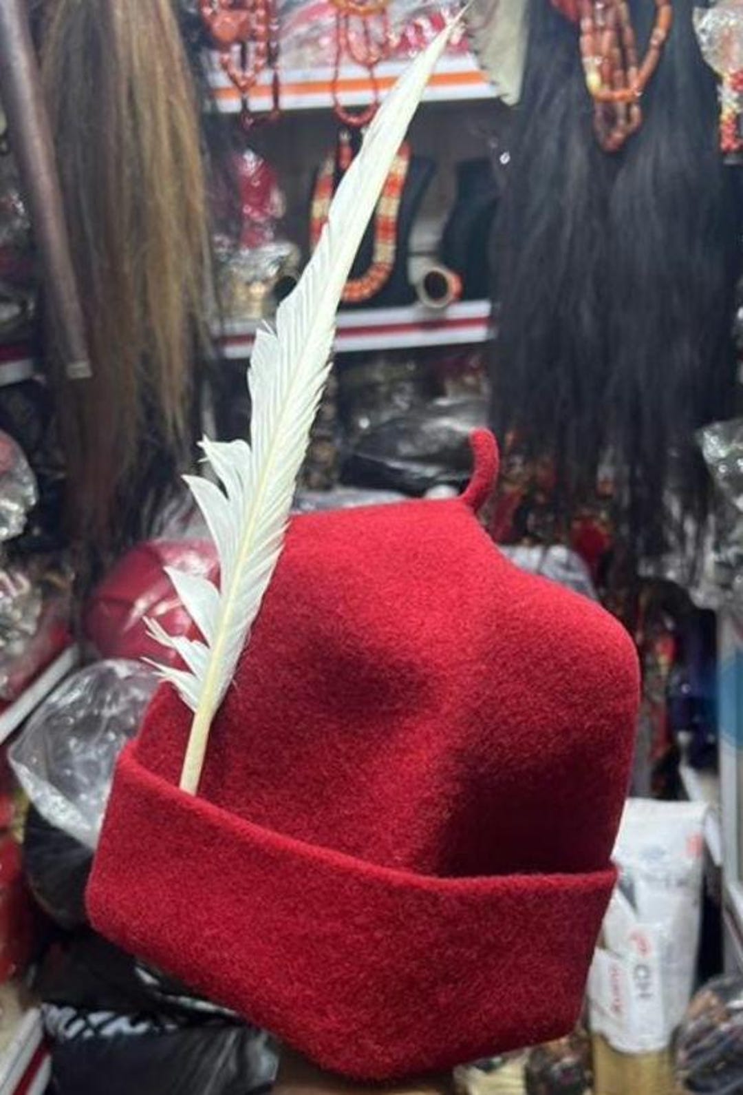 Original Red Hat for Chief, Traditional Men's Hat, Round Cap for Men ...