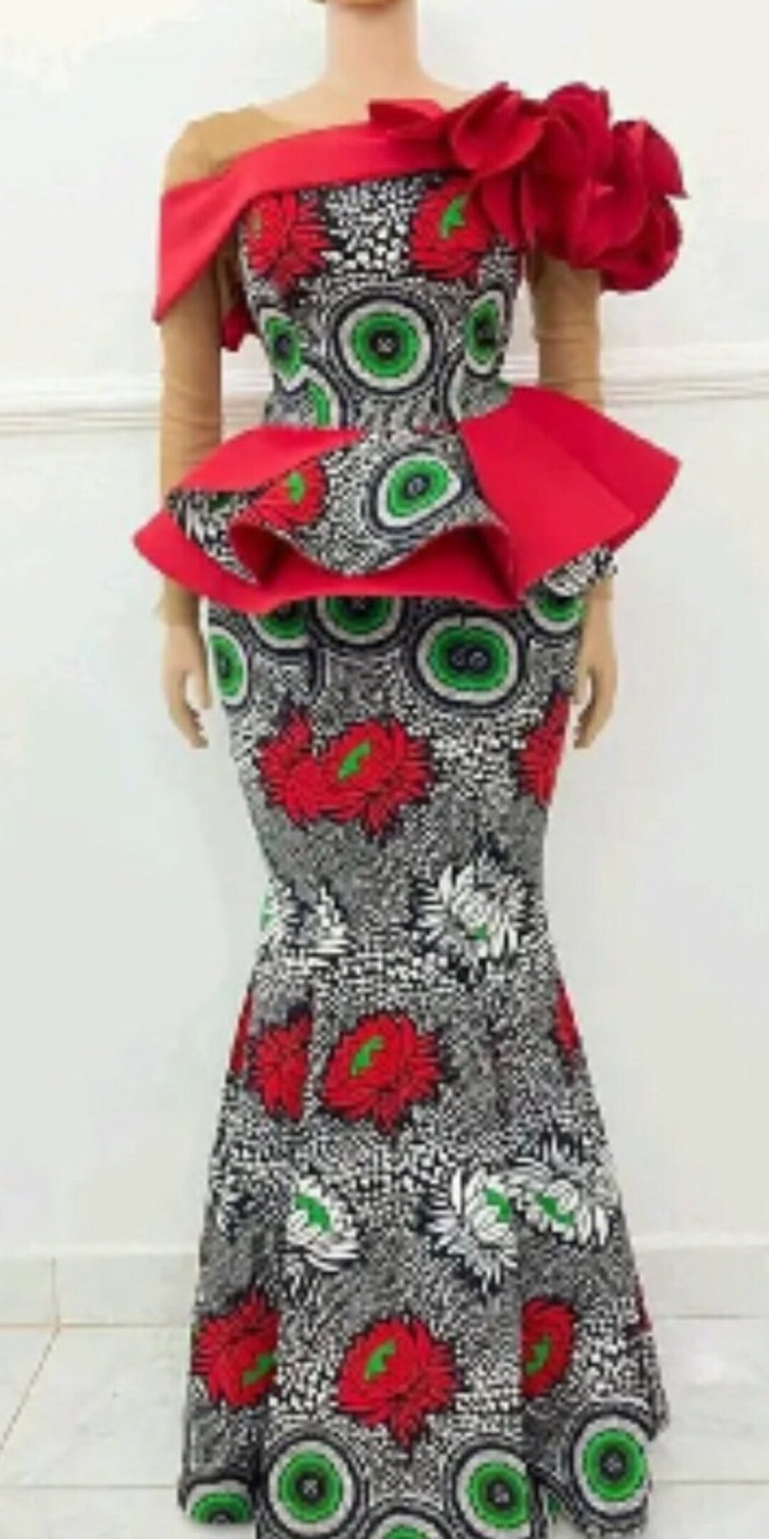 African Ankara Women Dress, African Women Outfit, Ankara Prom Dress ...