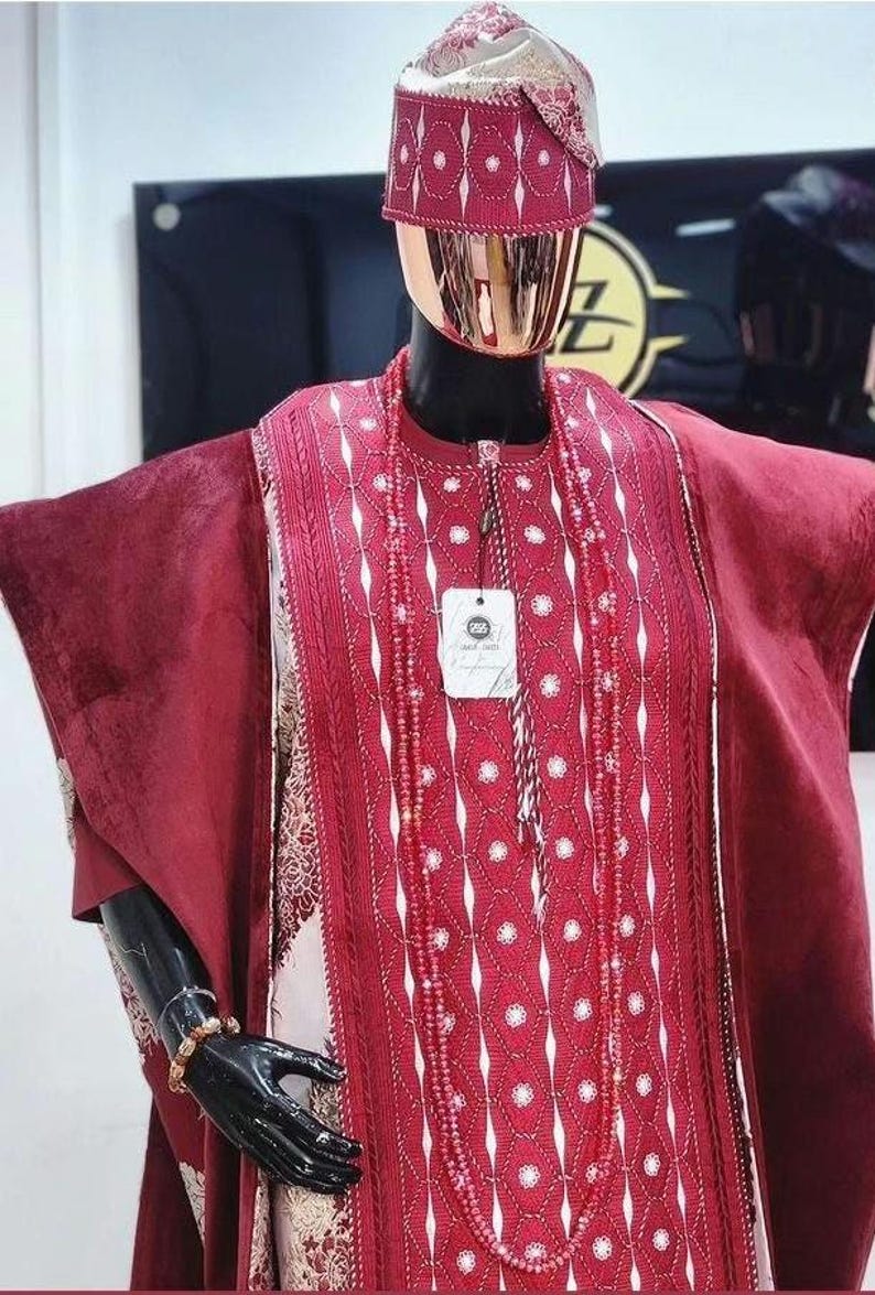 Luxury Agbada Outfit, Groom Agbada, Outfit, African Wedding Agada ...