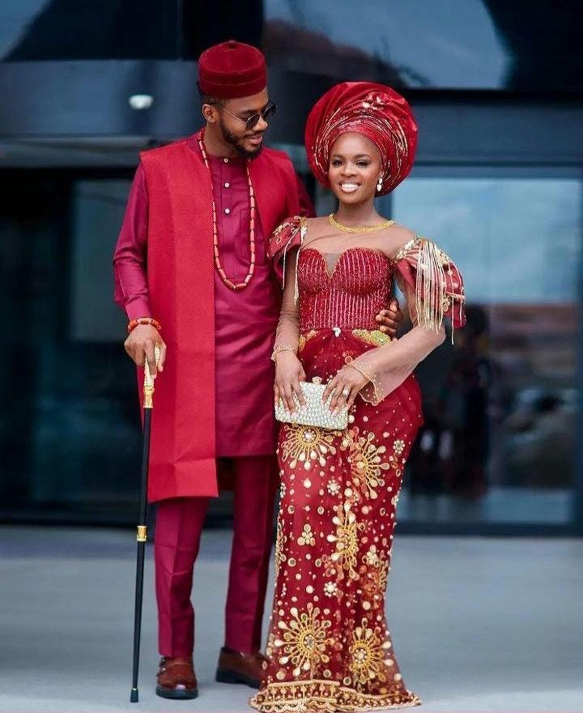 Trending Couples Traditional Wedding Outfit, Igbo Couples Traditional ...
