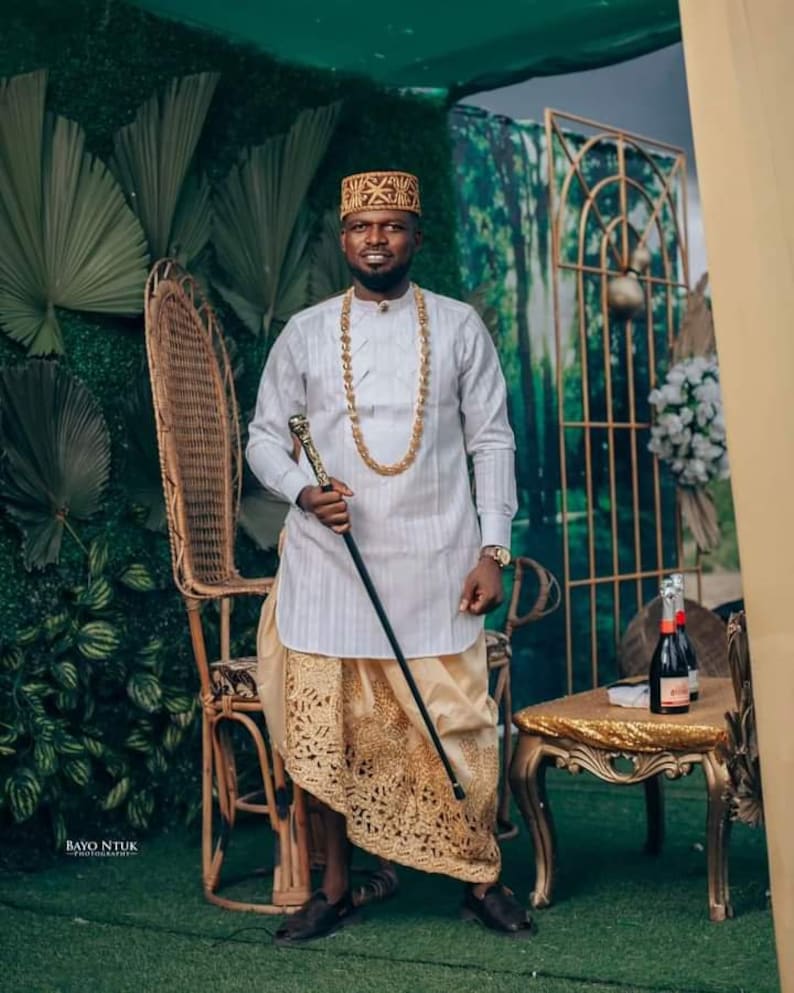 African Couples Traditional Wedding Outfit, Igbo Couples Traditional ...
