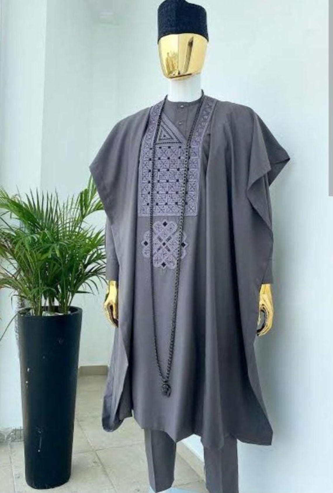 Luxury Agbada Men Outfit, Groom Agbada, Outfit, African Wedding Agada ...