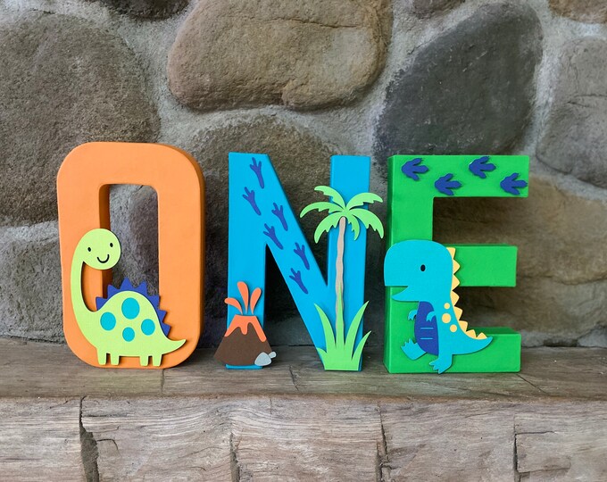 One-a-saurus, Dinosaur Themed One Letters, Dinosaur Party, Cake Smash ...