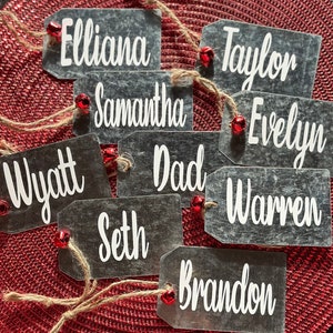 Personalized Galvanized Metal Tag, Stocking Tag, Gift Tag, Galvanized ...