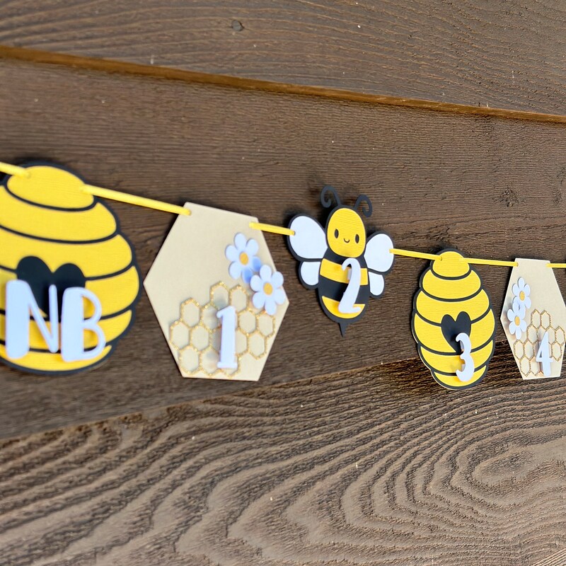 First Bee Day Banner - Etsy