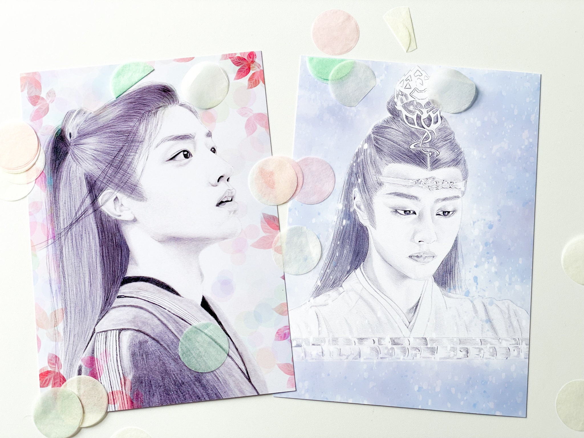 The Untamed Drawing Art Print Lan Zhan/wei Wuxian Art Print - Etsy ...