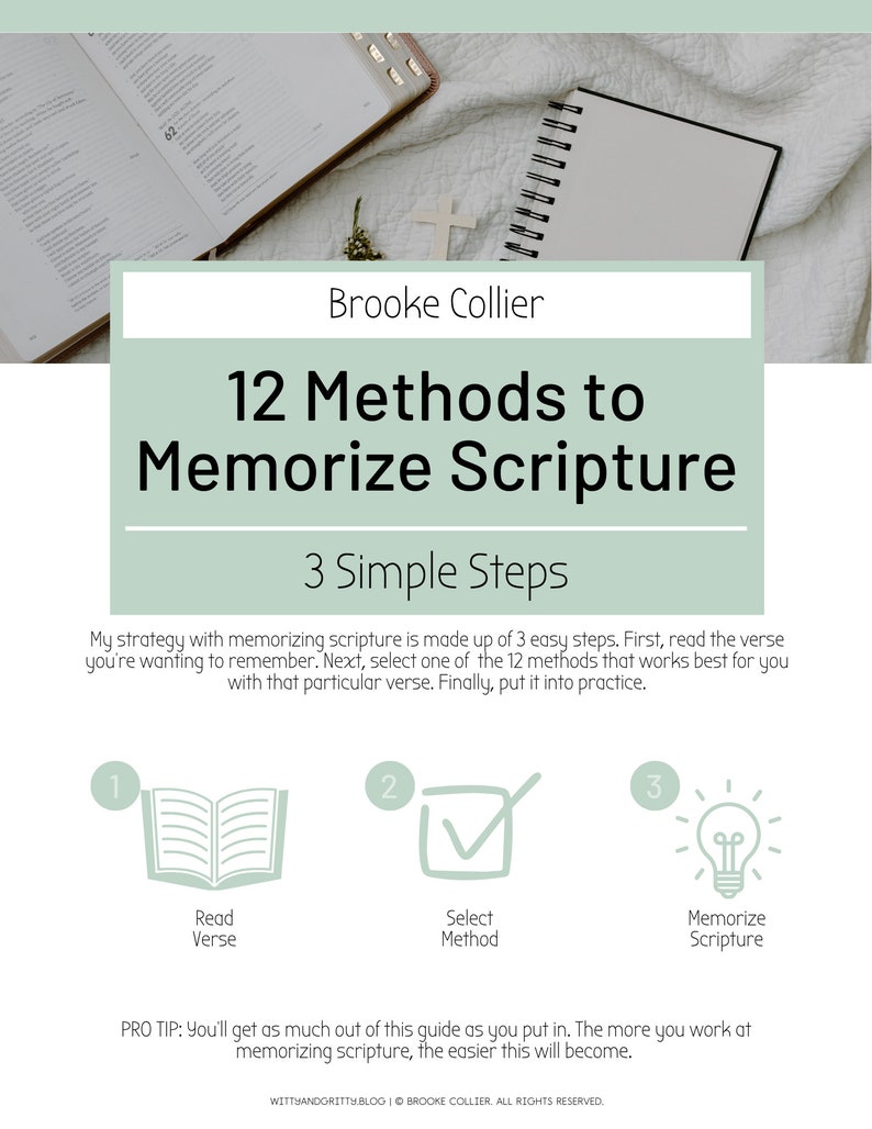12 Methods to Memorize Scripture - Etsy