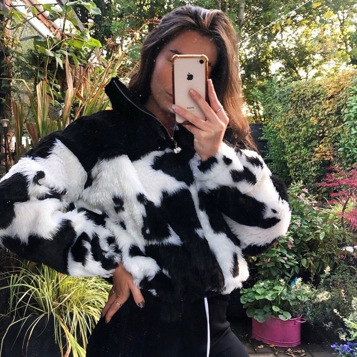 Handmade Faux Fur Cow Jumper Jacket - Etsy
