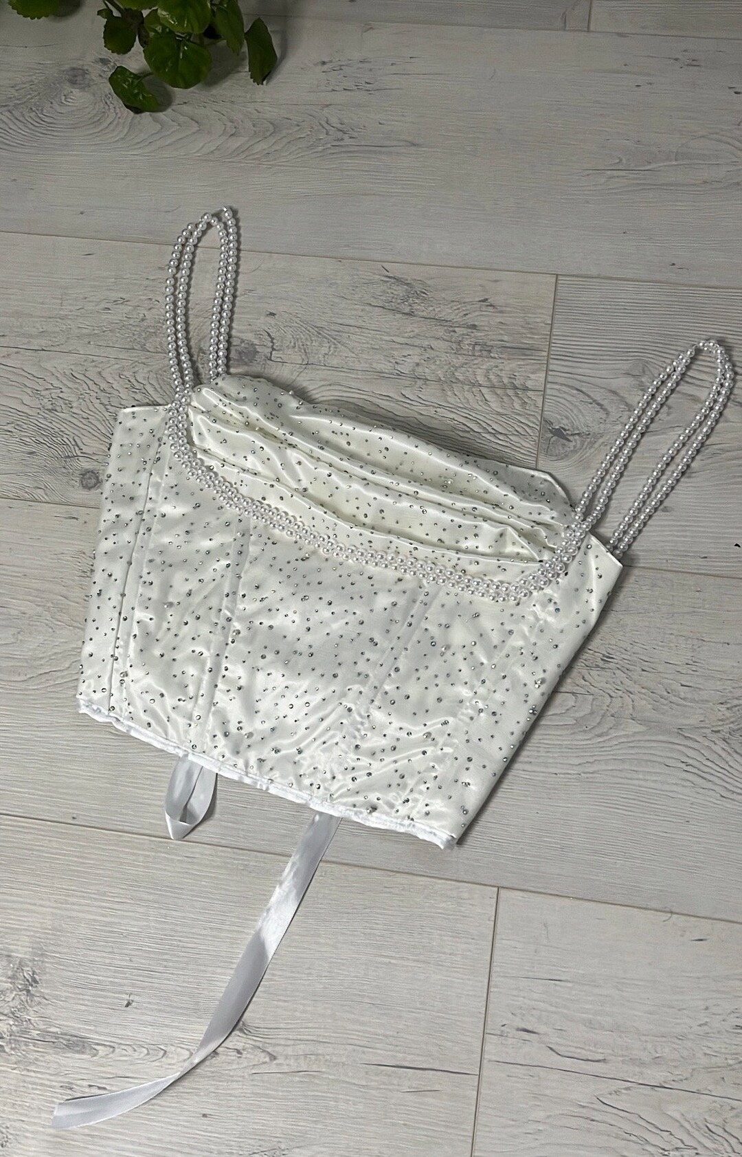 Handmade Stunning Ivory Rhinestone Pearl Beaded Tulle Draped - Etsy