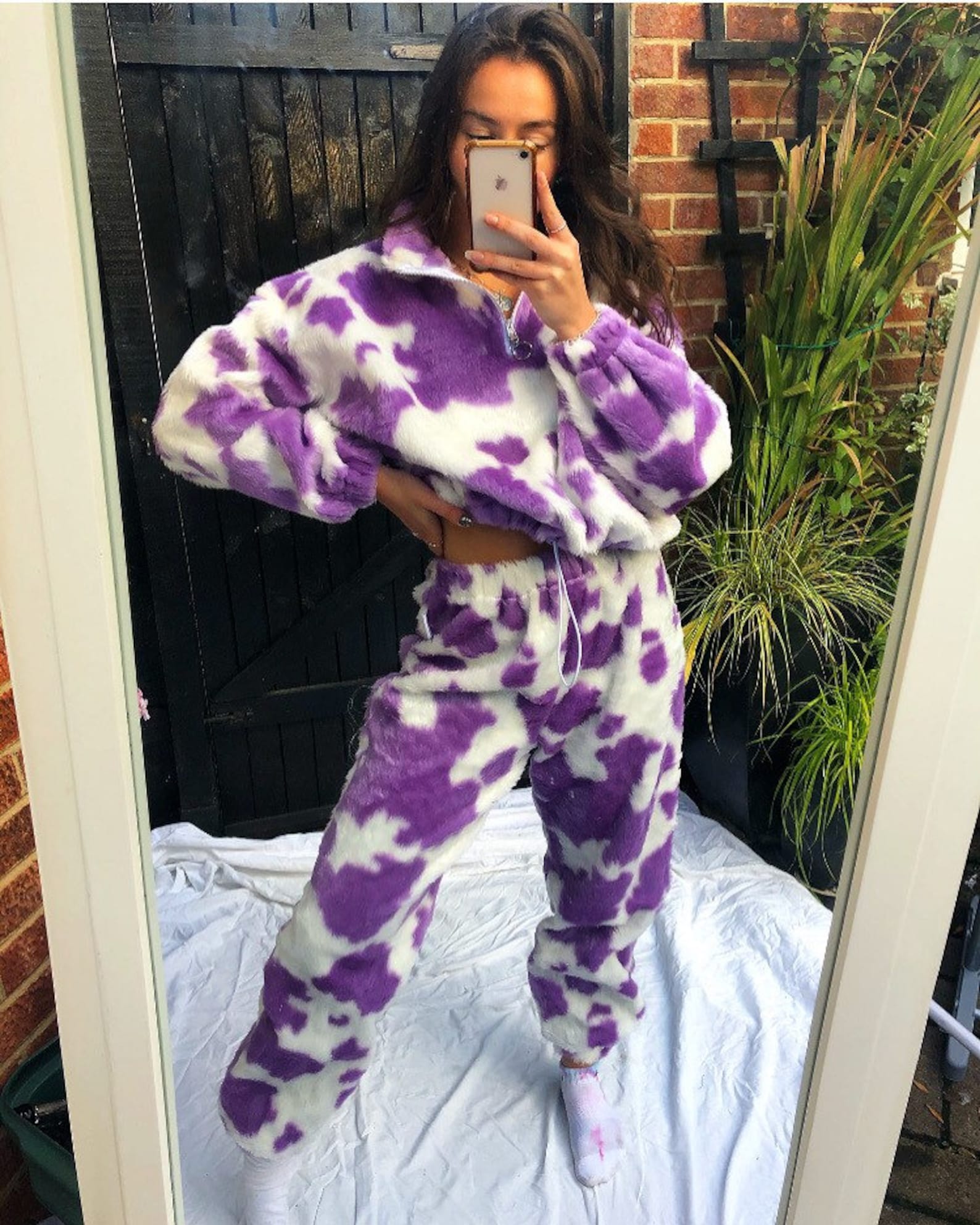 Multiple Colours* Handmade Cow Print Faux Fur Joggers - Etsy