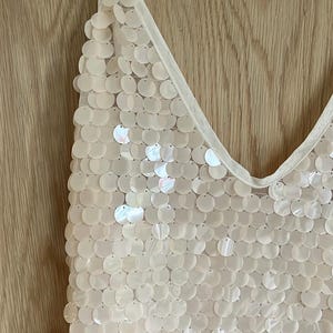 Handmade Heavily Embellished Disc Sequin Sheer Mesh Dress - Etsy