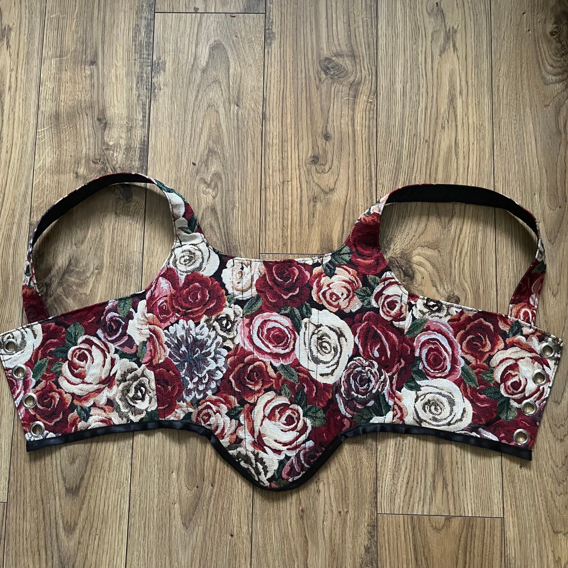 Handmade Rose Floral Tapestry Corset - Etsy