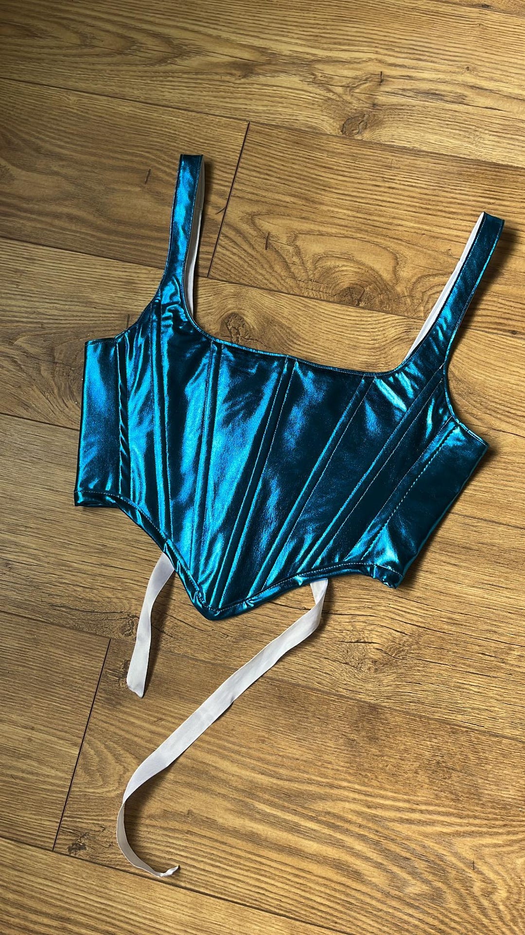 Handmade Alien Wet Look Reversible Foil Corset - Etsy