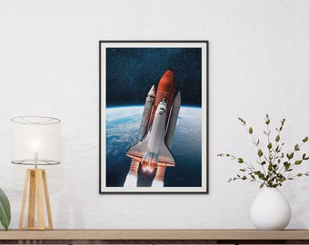 Space Shuttle Poster | Etsy