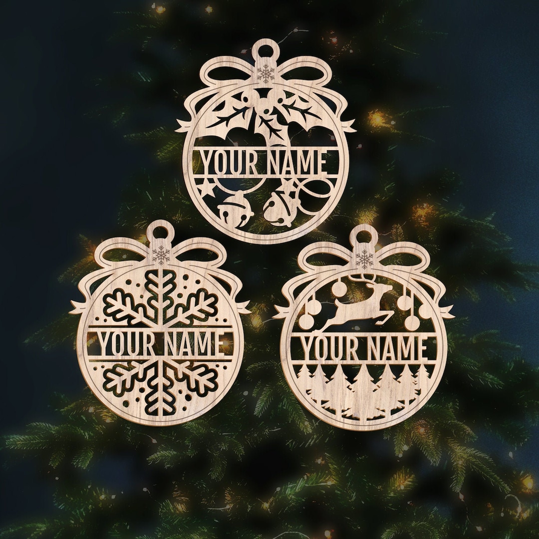 Custom - Personalised Laser Cut Christmas Ornaments - the Perfect Gift ...