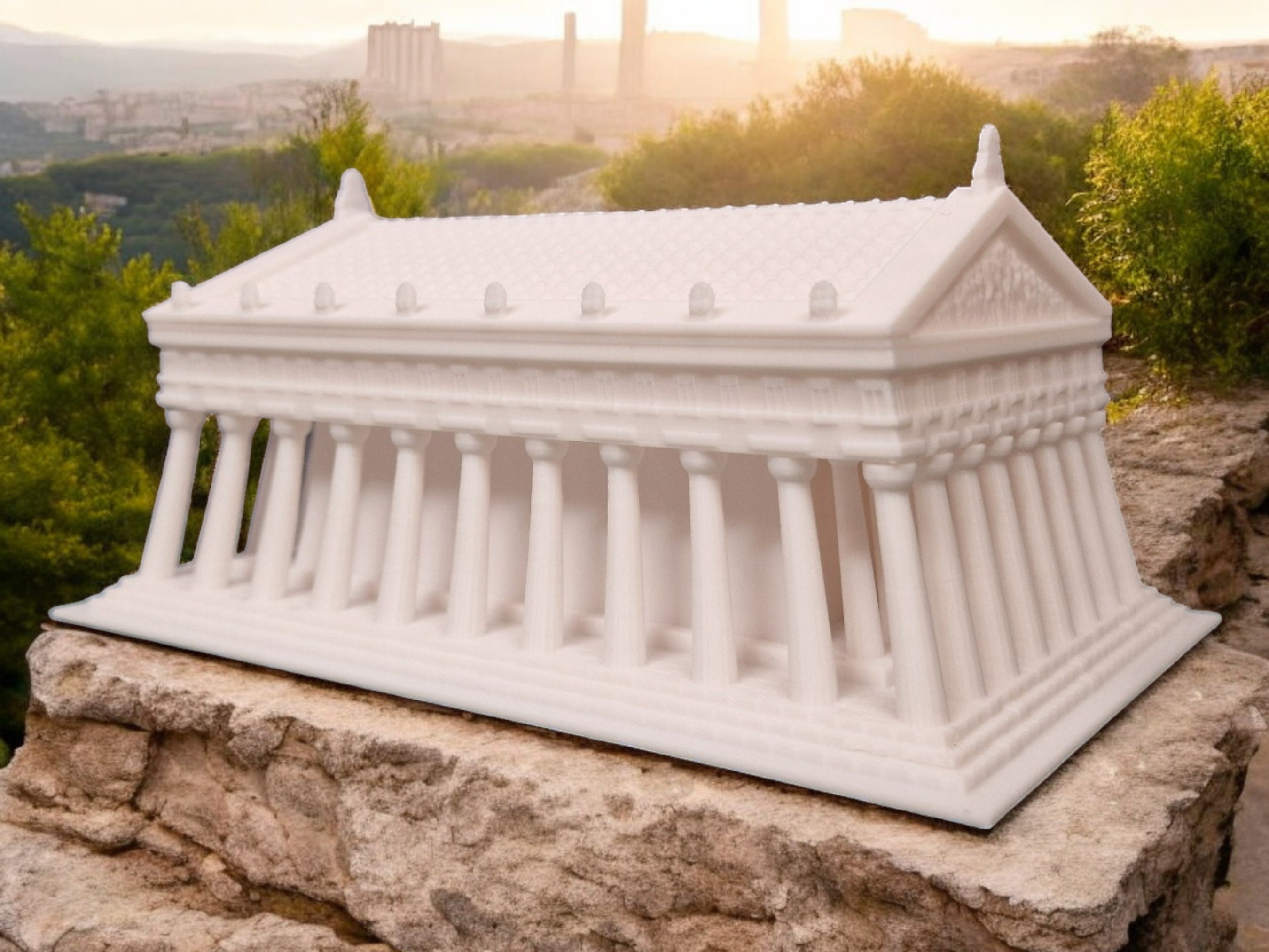 3D Printed Parthenon Model Detailed Greek Temple Replica for Historical Decor - Etsy