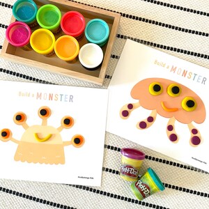Monster Play Dough Mats - Digital Download, Printable Monster Playdoh ...