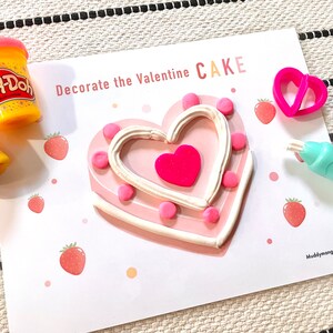 Valentine’s Day Play Dough Mats - Digital Download, Printable Valentine ...