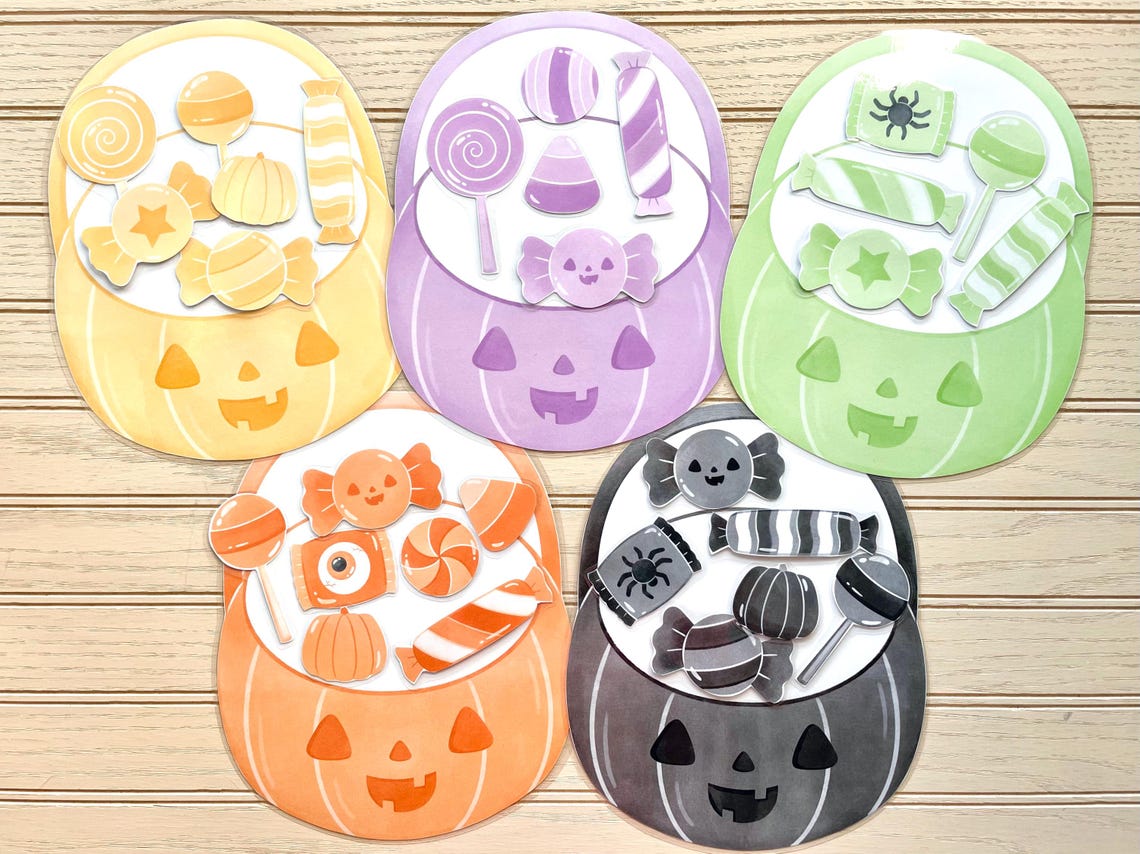 Halloween Candy Color Sort - Digital Download, Color Sorting Game ...