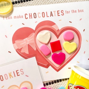 Valentine’s Day Play Dough Mats - Digital Download, Printable Valentine ...