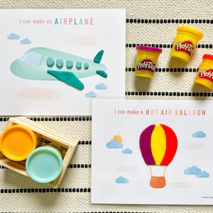Transportation Play Dough Mats - Digital Download, Printable Play Doh ...