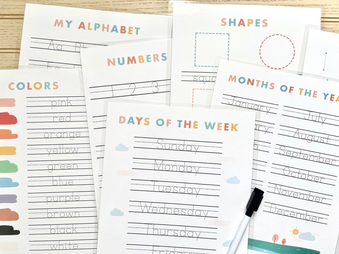 Writing Practice Set Digital Download Pre-writing Bundle - Etsy Australia