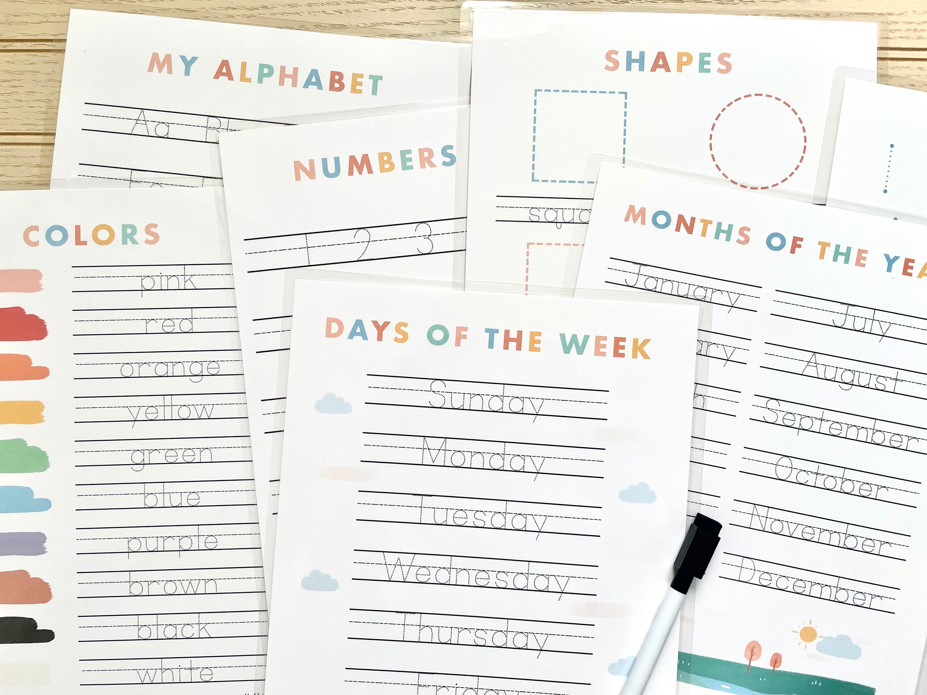 Writing Practice Set Digital Download Pre-writing Bundle - Etsy Australia