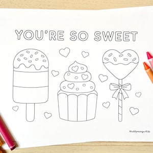Valentine’s Day Coloring Sheets - Digital Download, Printable Valentine ...