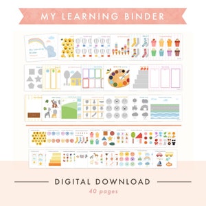 Toddler Learning Binder - Digital Download, Toddler Busy Book ...