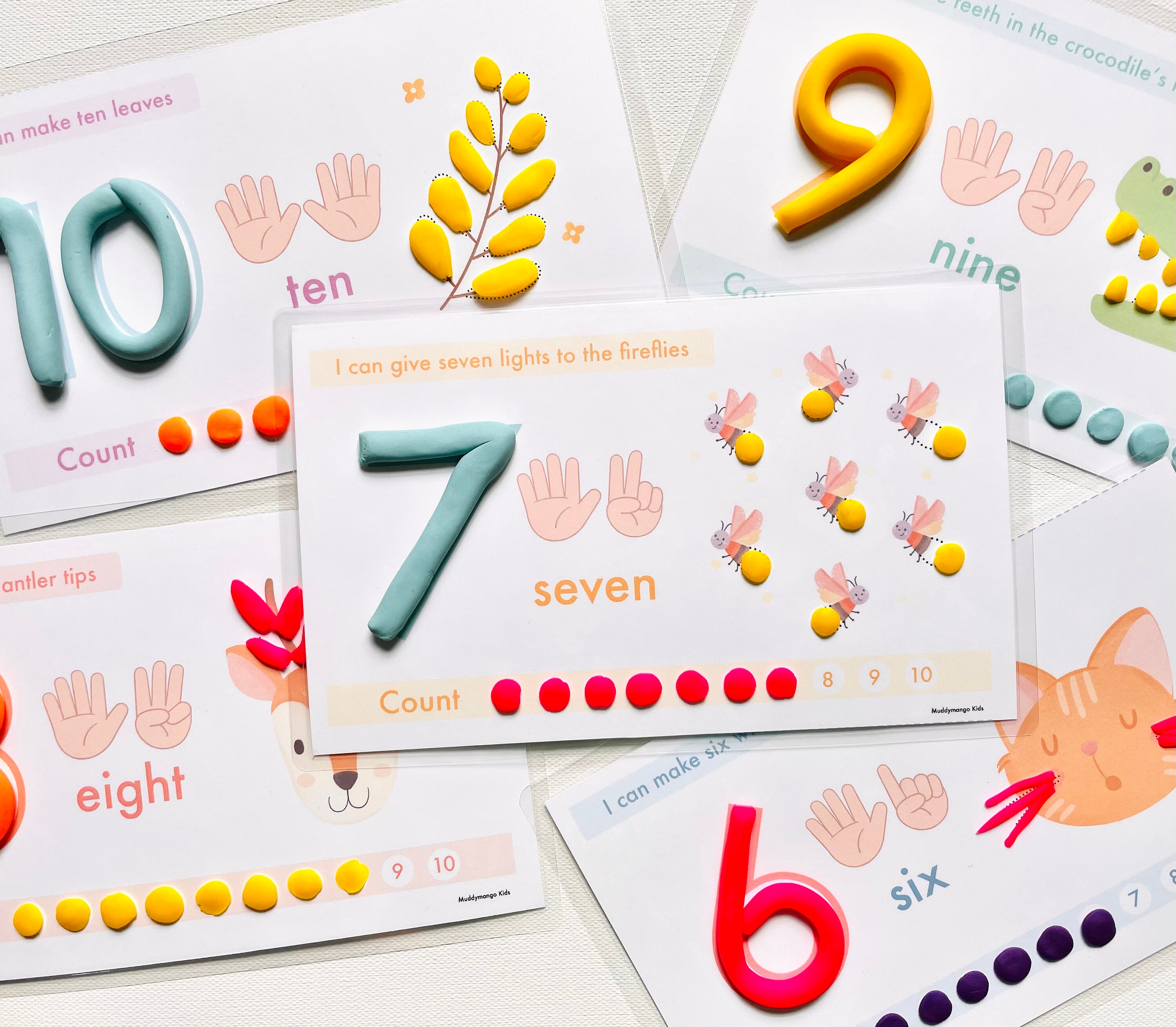 Numbers Play Dough Mats Digital Download Number Cards - Etsy