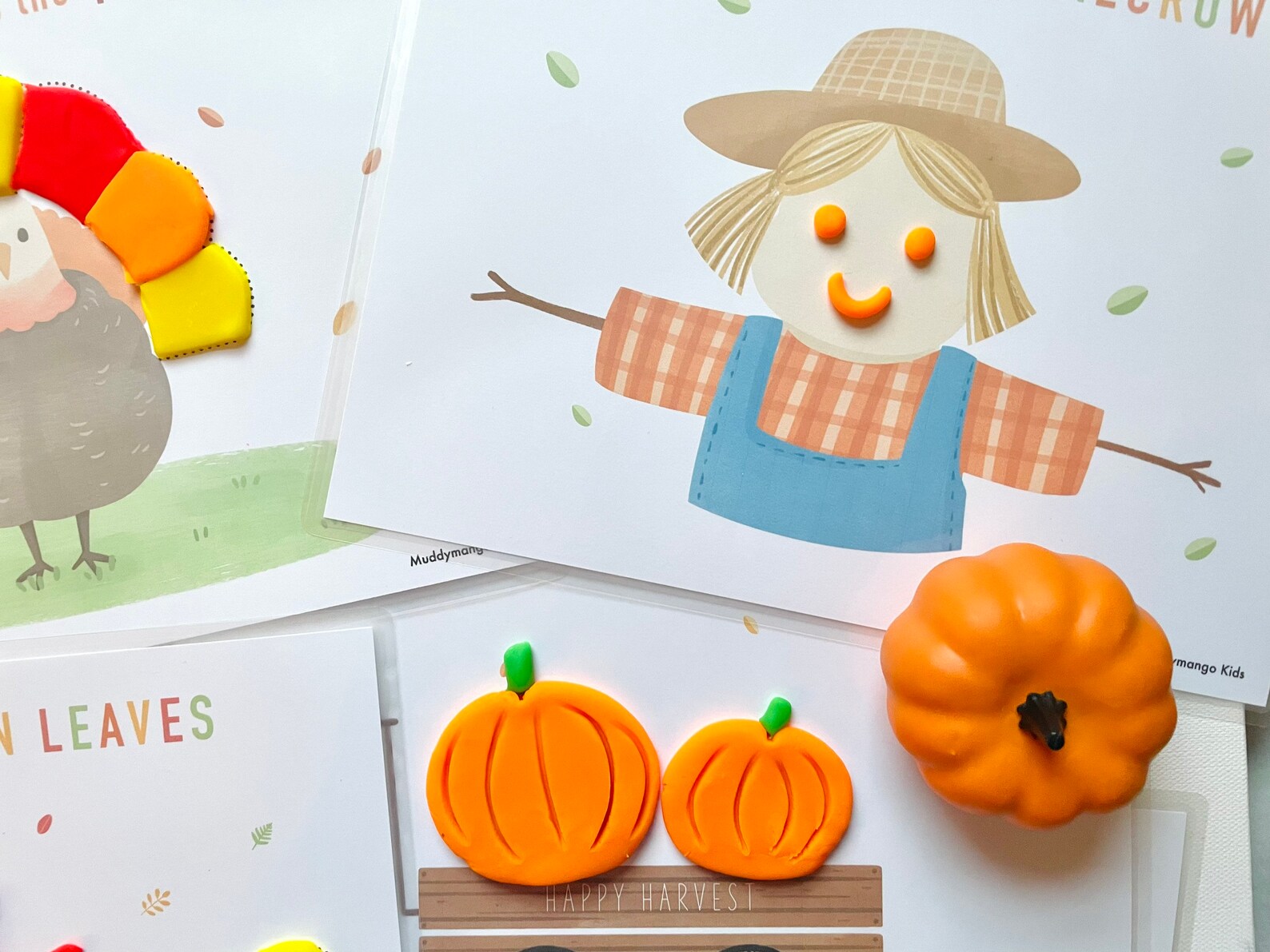 Autumn Play Dough Mats - Digital Download, Fall Play Dough Activity ...