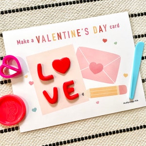 Valentines Day Play Dough Mats Digital Download, Printable Valentines ...