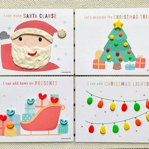 Christmas Play Dough Mats - Digital Download, Winter Play Doh Mats ...
