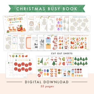 Christmas Busy Book - Digital Download, Christmas Activity Book for ...