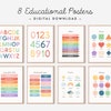 Set of 2 Animal Alphabet and Numbers 1-10 Posters, Alphabet and Numbers ...