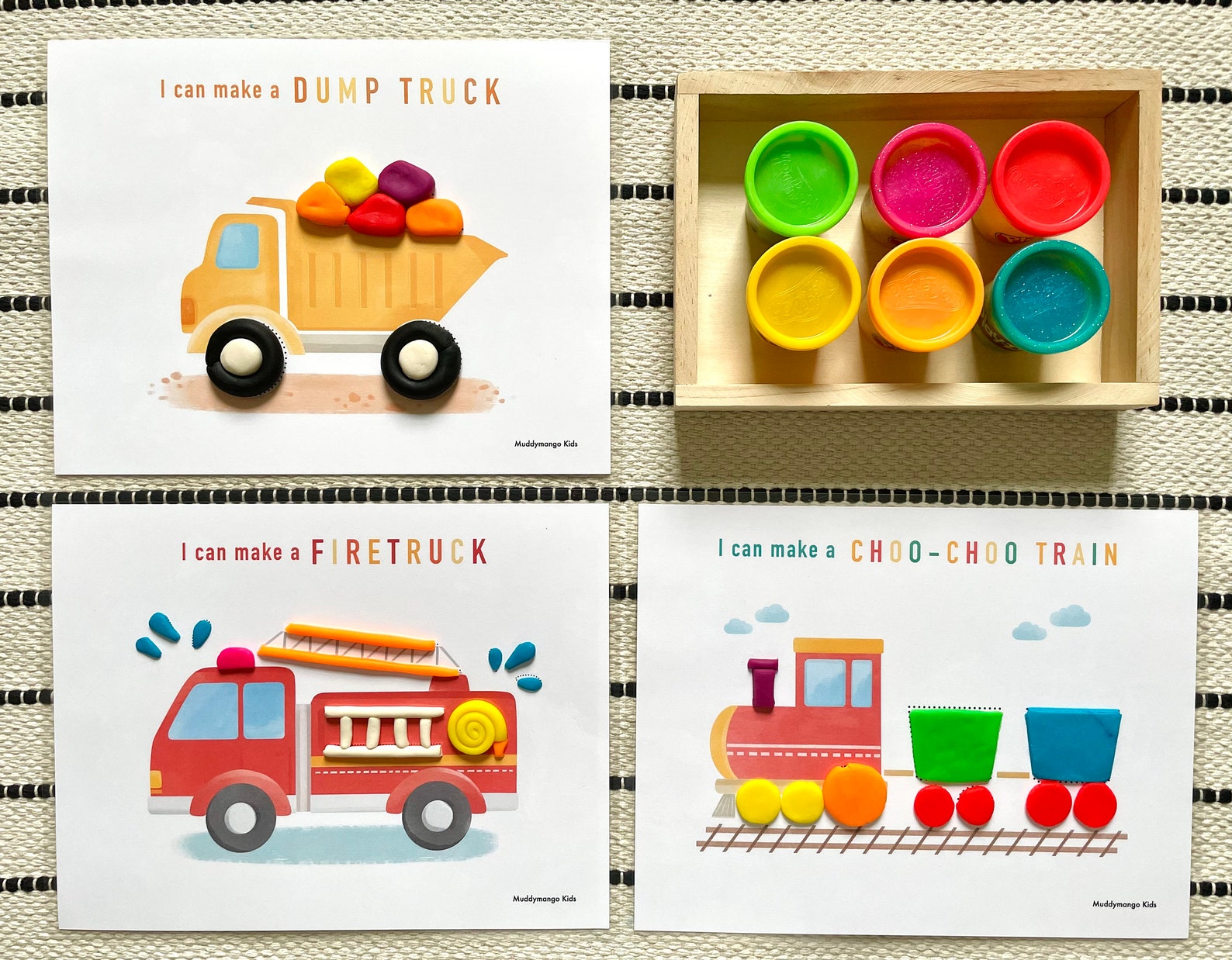 Transportation Play Dough Mats Digital Download Printable - Etsy