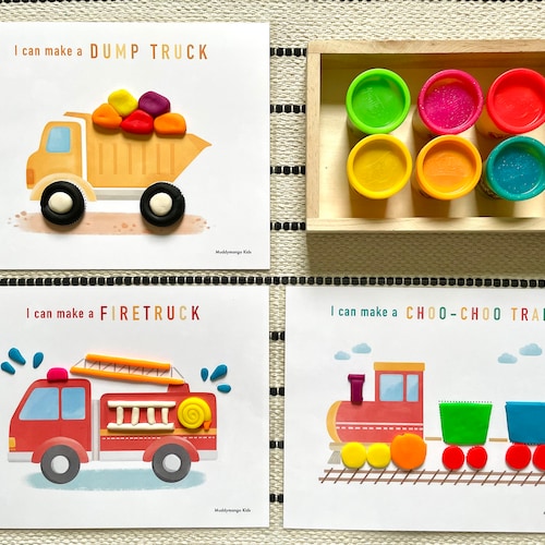 Transportation Play Dough Mats Digital Download Printable - Etsy