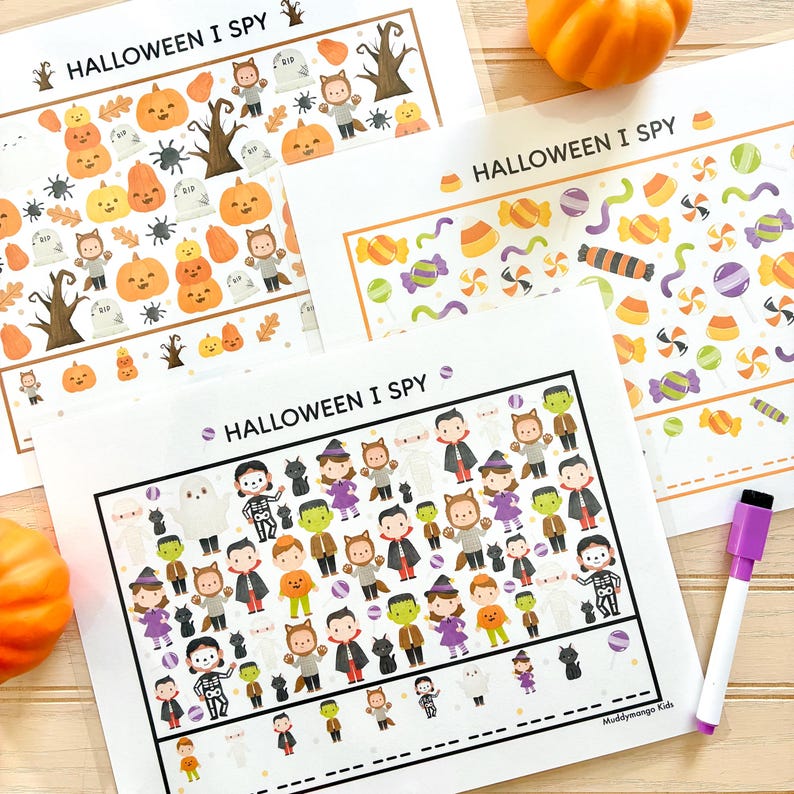 Halloween I Spy - Digital Download, Halloween Activity for Kids - Etsy