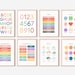 Set of 8 Rainbow Educational Posters - Digital Download, Classroom ...