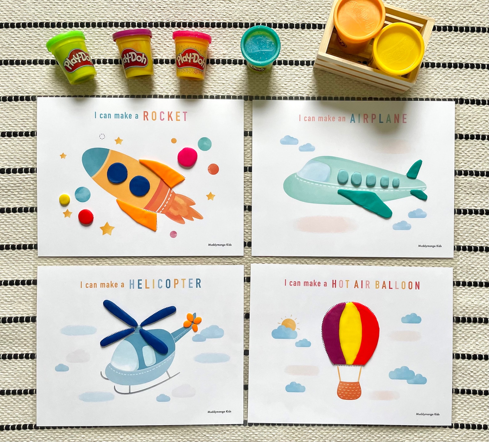 Transportation Play Dough Mats Digital Download Printable - Etsy