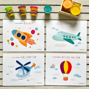 Transportation Play Dough Mats - Digital Download, Printable Play Doh ...