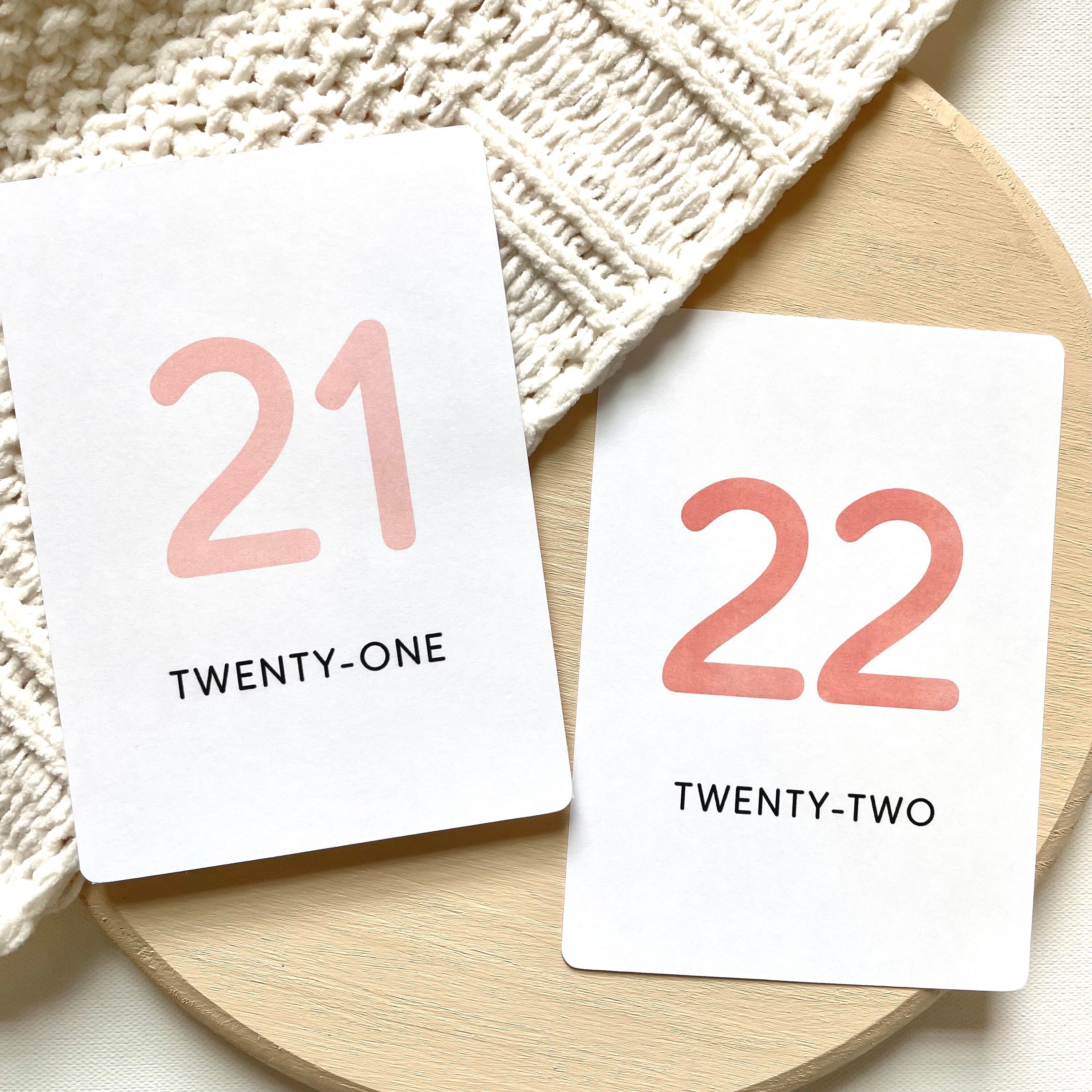 1-100 Number Cards - Digital Download, Printable Number Flash Cards for ...