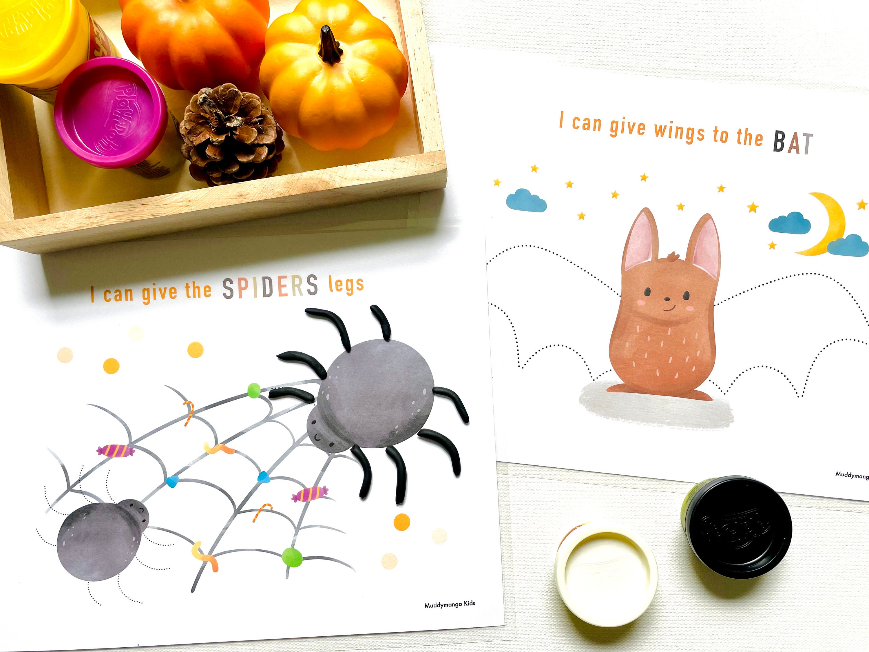 Halloween Play Dough Mats - Digital Download, Play Doh Activity ...