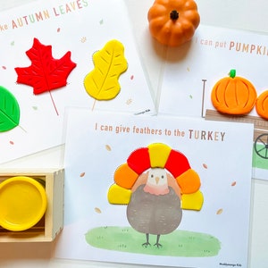 Autumn Play Dough Mats - Digital Download, Fall Play Dough Activity ...