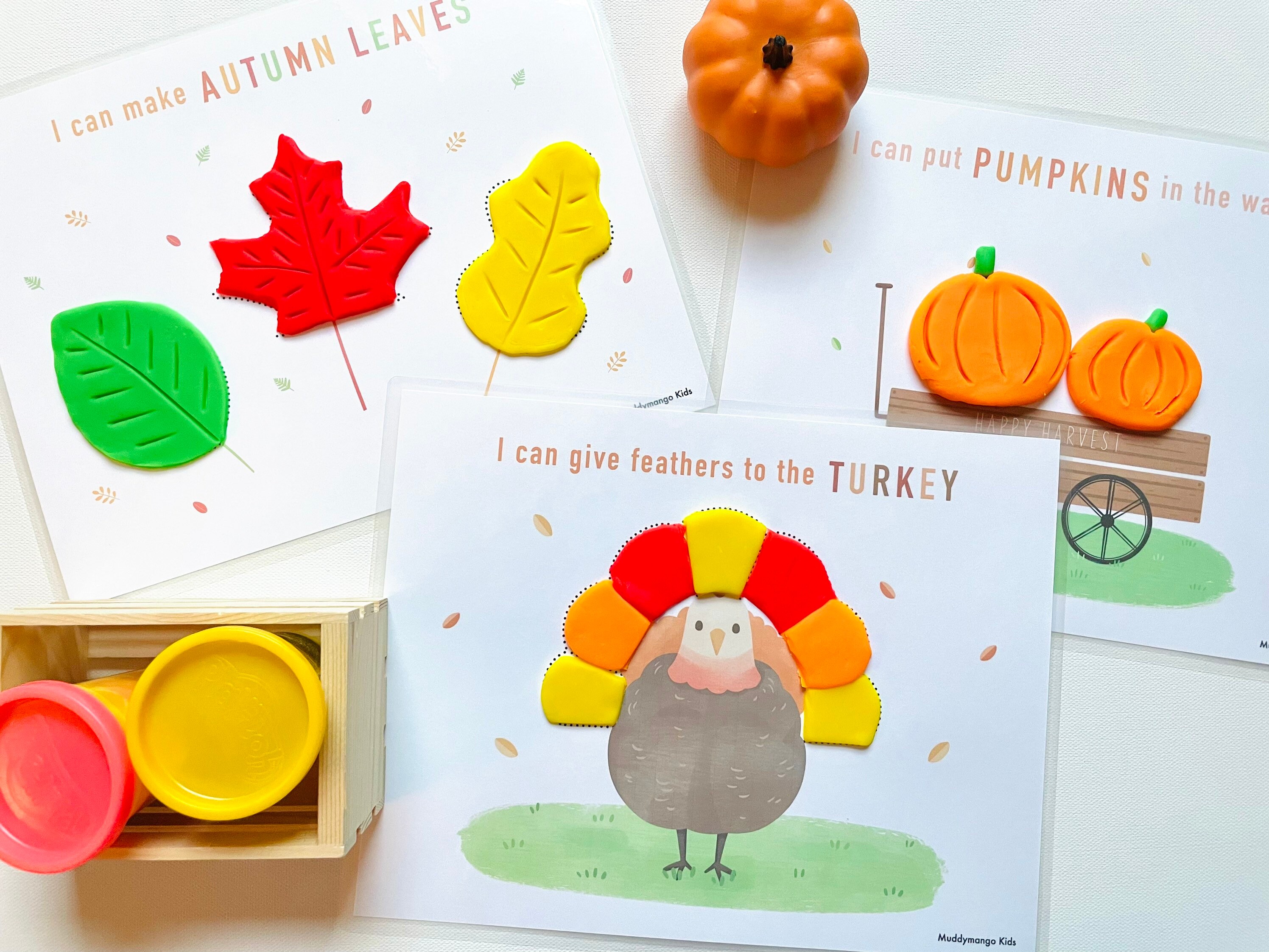 Autumn Play Dough Mats - Digital Download, Fall Play Dough Activity ...