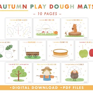 Autumn Play Dough Mats Digital Download Fall Play Dough - Etsy