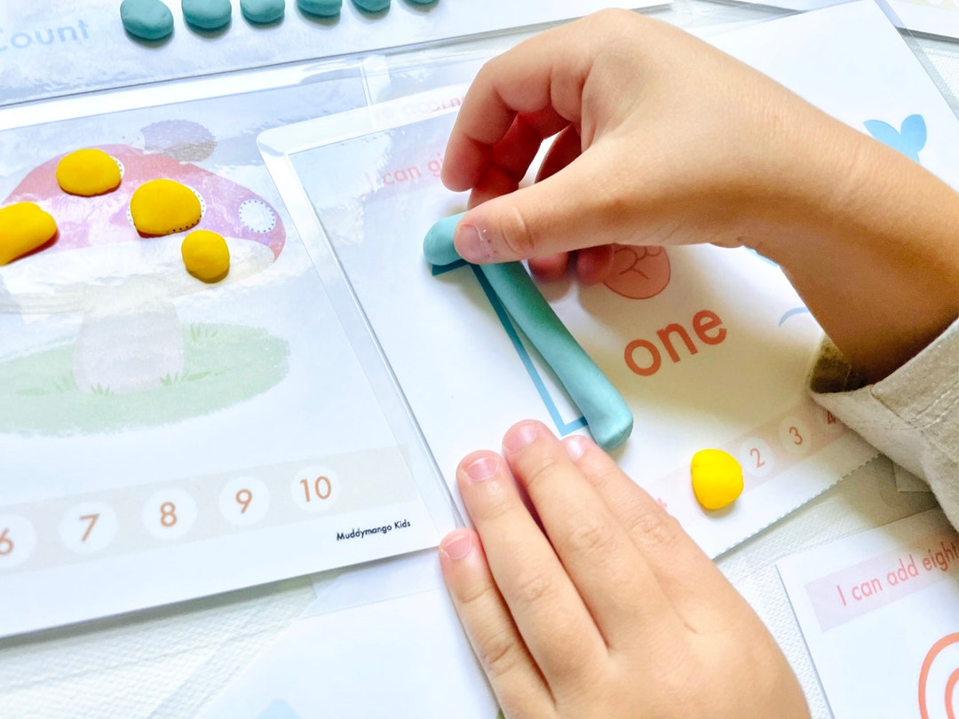 Numbers Play Dough Mats - Digital Download, Number Cards, Numbers ...