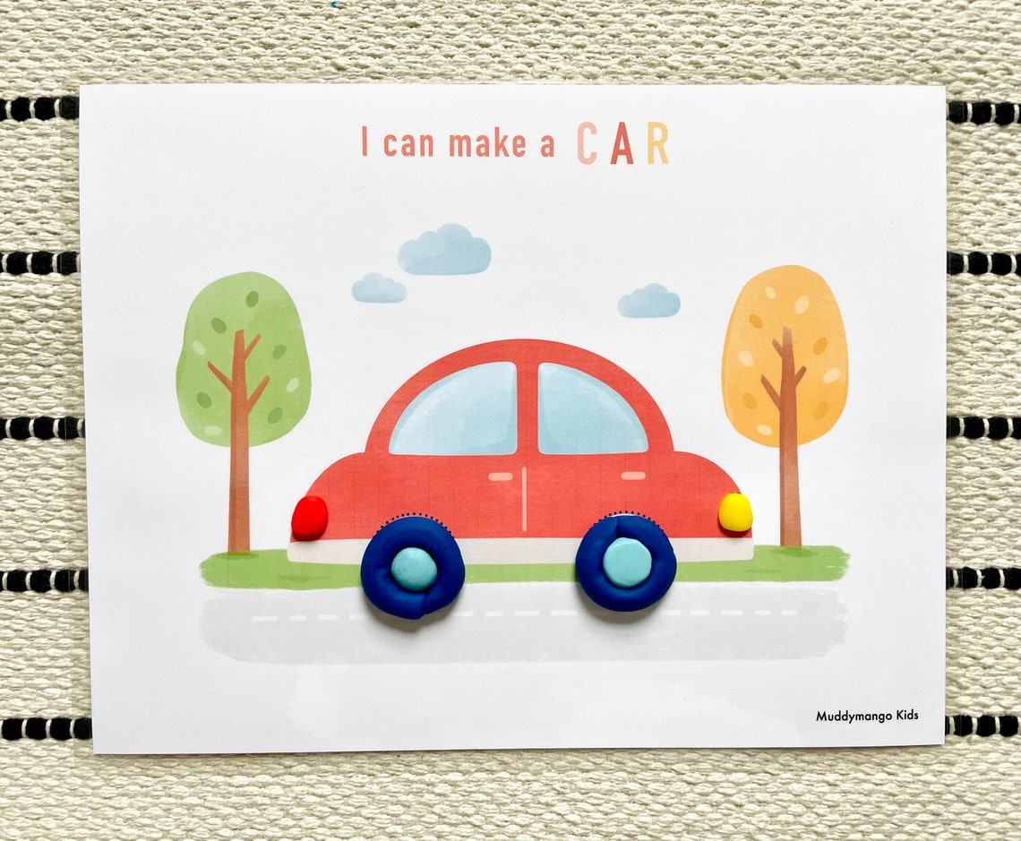 Transportation Play Dough Mats Digital Download Printable - Etsy