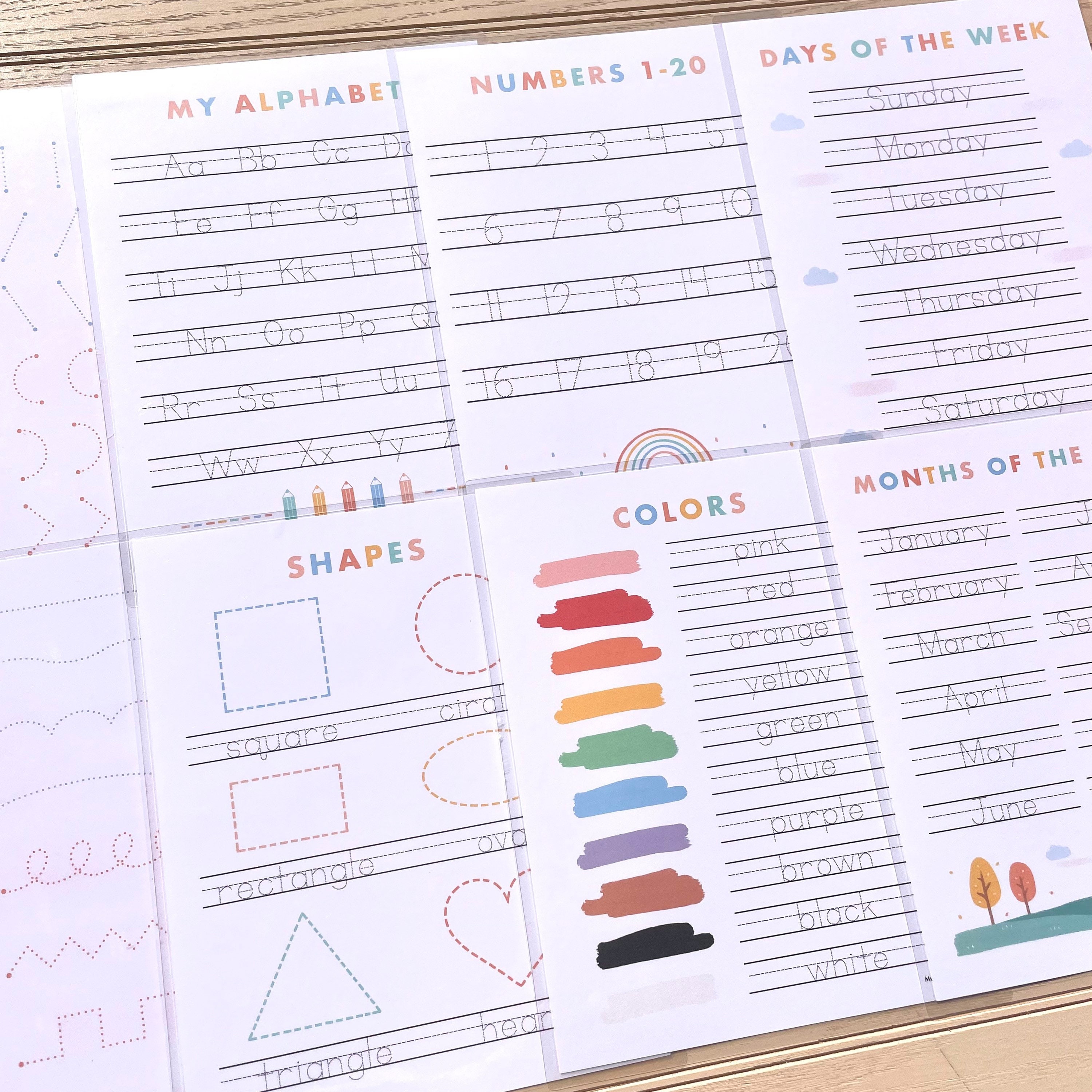 Writing Practice Set Digital Download Pre-writing Bundle - Etsy Australia